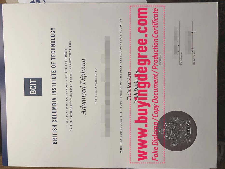 Create BCIT diploma and transcript, buy diploma in Canada