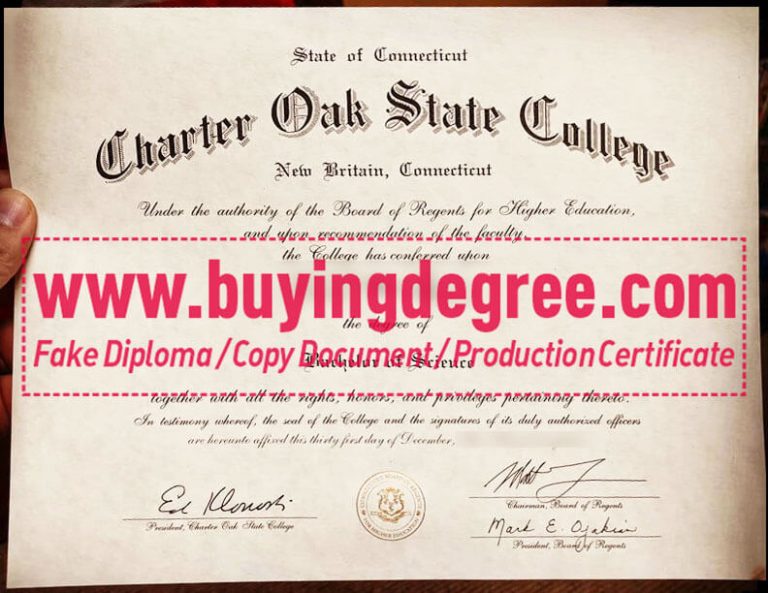 Why did you buy a Charter Oak State College fake diploma