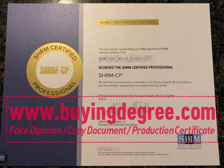 Quickly buy a fake SHRM certificate online