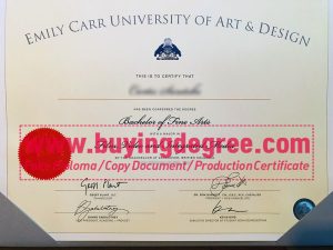Buy ECU degree, fake Emily Carr University of Art and Design diploma