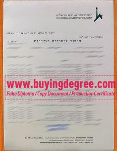 Make a fake Hebrew University of Jerusalem diploma and transcript